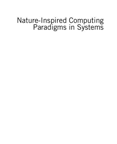 Ebook – Nature-inspired computing paradigms in systems : reliability, availability ...