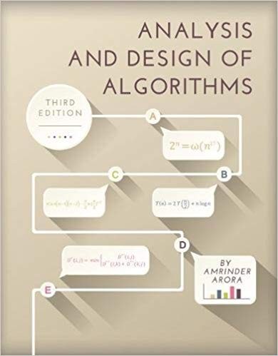 Ebook – Analysis and Design of Algorithms 3rd ed. Edition by Amrinder Arora (PDF Instant ...