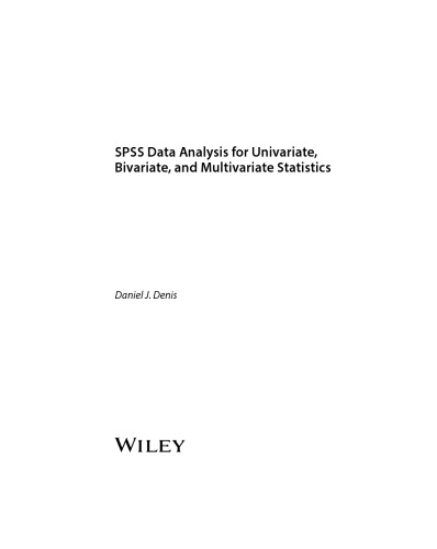 Ebook – SPSS Data Analysis for Univariate, Bivariate and Multivariate Statistics (PDF Instant ...